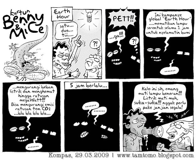TamtomoVision: Kartun Benny & Mice Edisi 29 Mei 2009: Earth Hour
