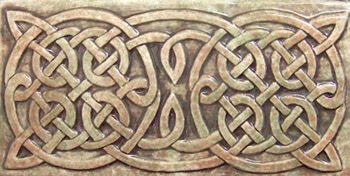 Decorative handmade ceramic tile: Celtic Knotwork