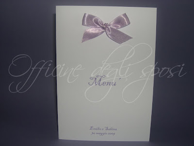 Officine degli sposi: Menù da tavolo