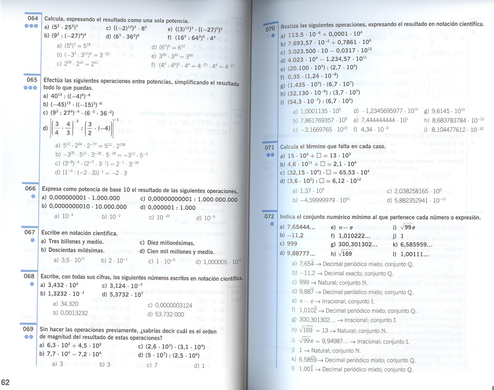 Matemáticas y... lo que caiga: Números reales: ejercicios y soluciones