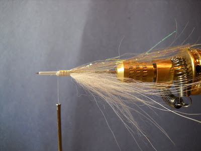 Steelhead Alley Fly Tying: Tube Fly: Simple Finn Raccoon Emerald Shiner