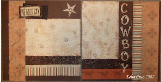 Scrapping with Friends : Cowboy Scrapbook Page