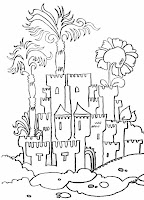 Imagini, planse de colorat cu castele