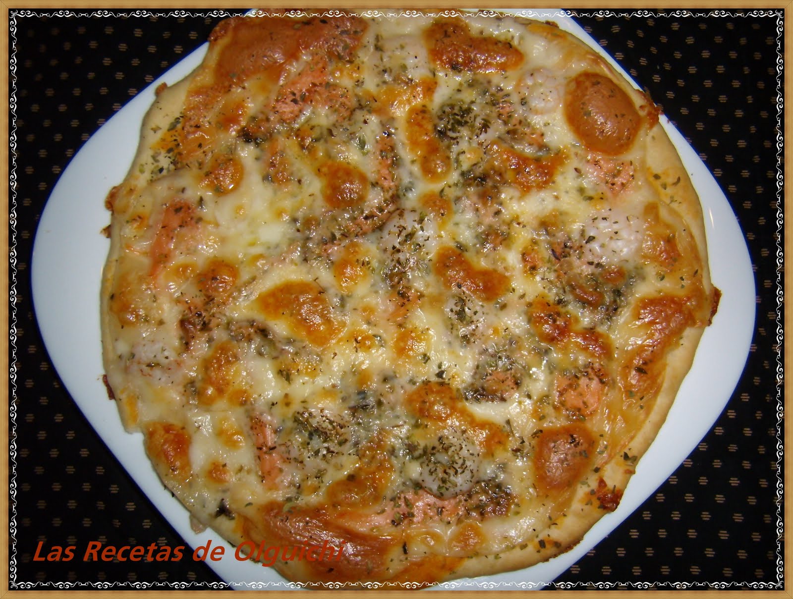 PIZZA DE SALMÓN Y GAMBAS (THX) ~ LAS RECETAS DE OLGUICHI