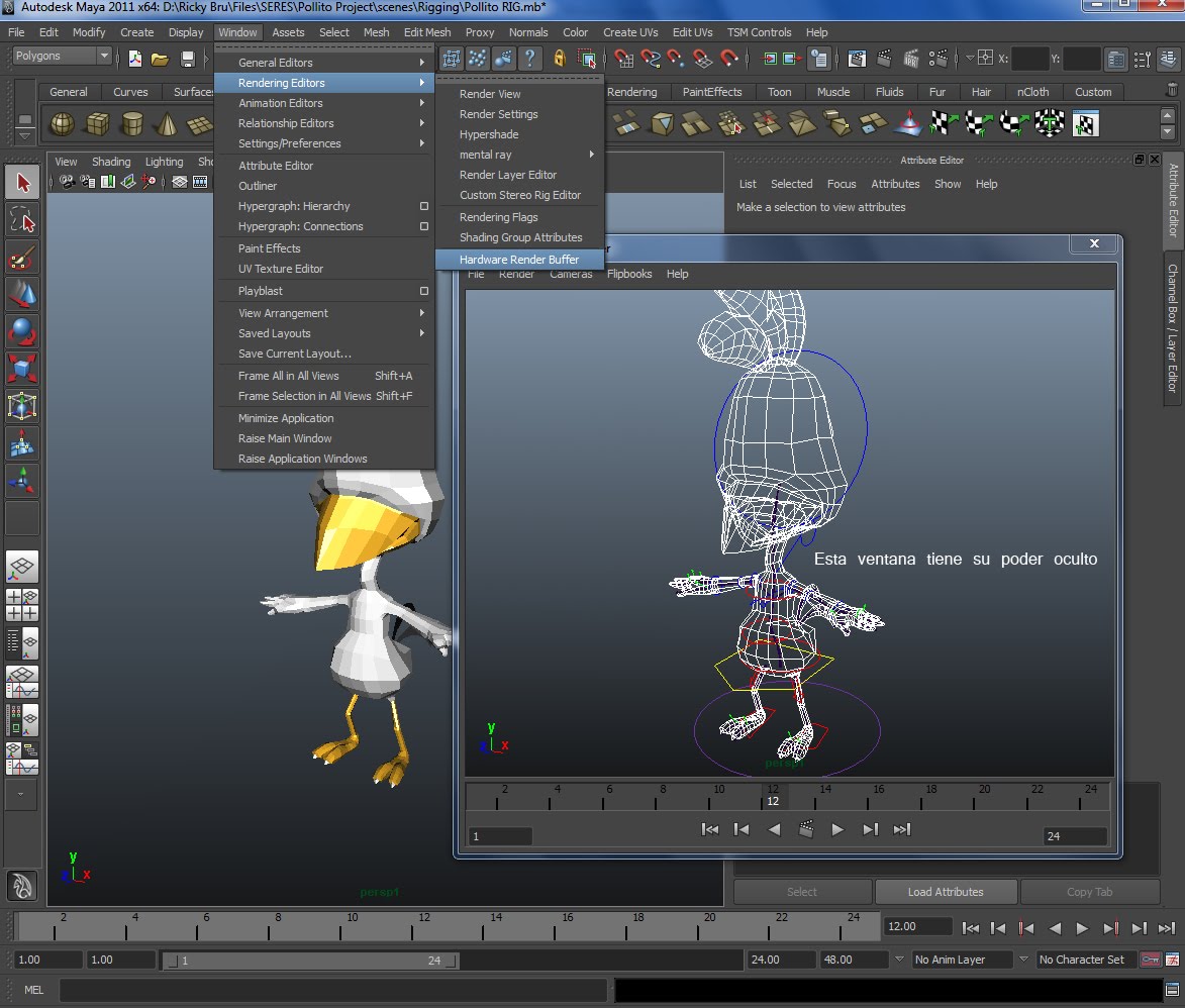 Asesoria de animacion 3D gratis!: Wireframe render en Maya.