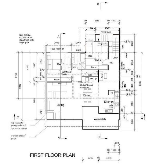 HOUSE CONSTRUCTION IN INDIA: DESIGN DRAWINGS GIVEN TO A CLIENT