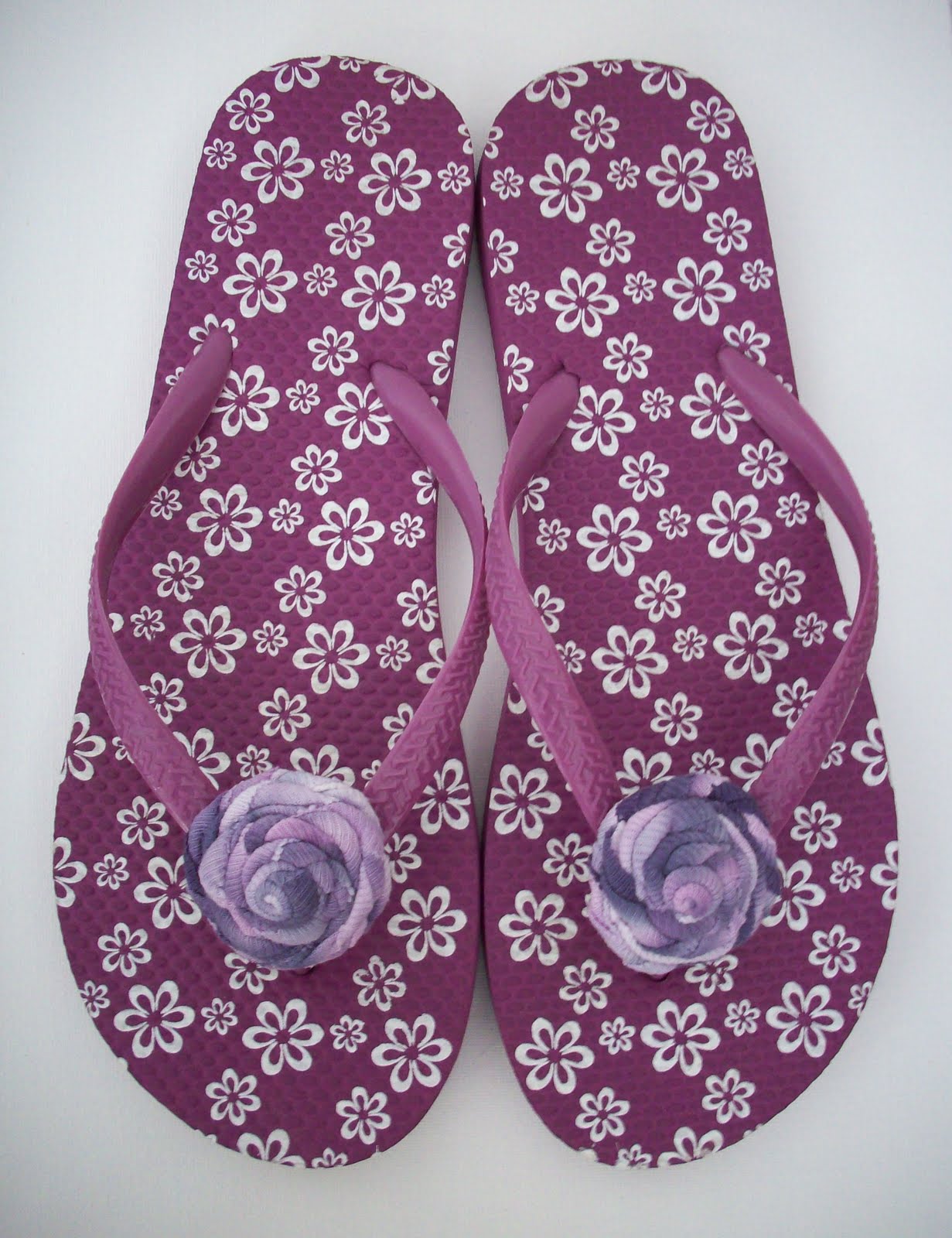 artful explorations: Rosette Flip-Flops