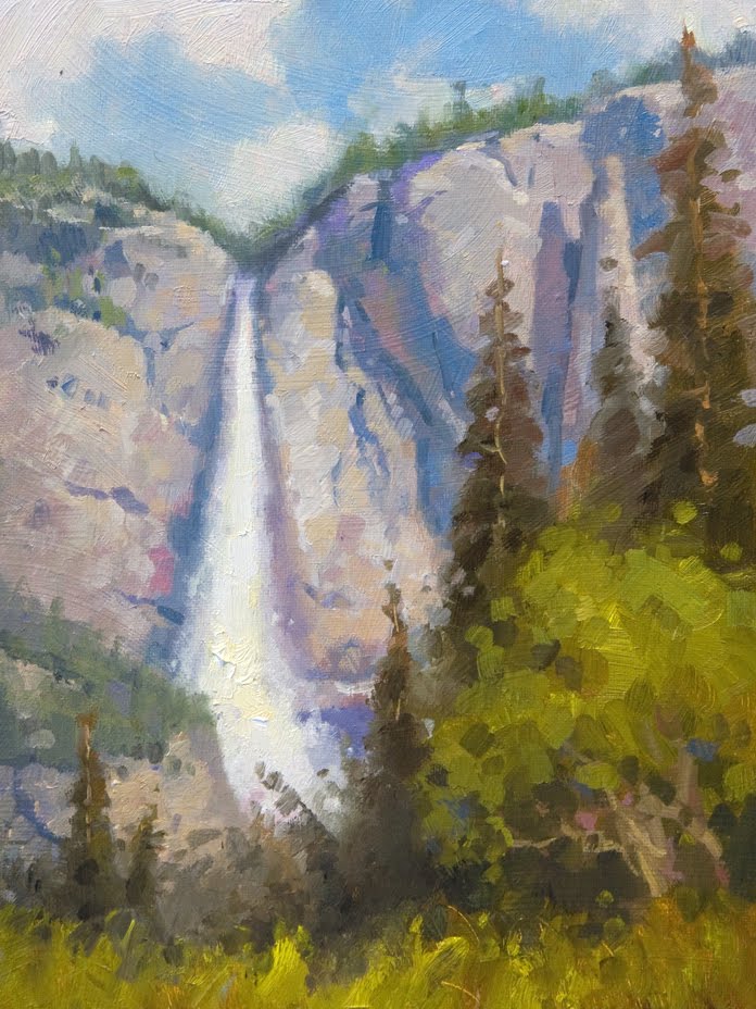 Steve Atkinson painting blog: View of Yellowstone Falls
