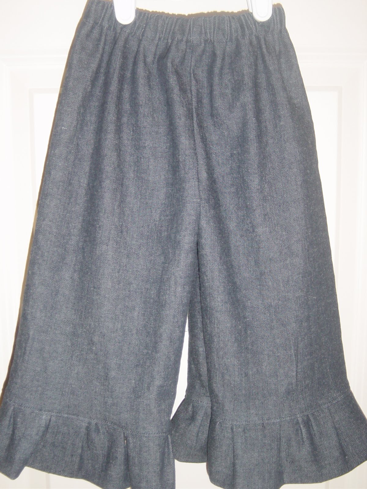 The Curly Threads Collection: Denim Ruffle Pants