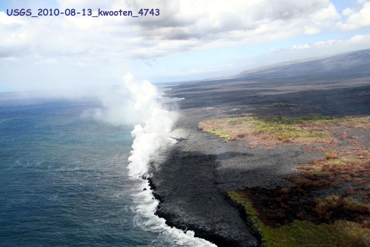 HAWAIIAN LAVA DAILY: ~ What is an ocean entry delta or lava bench?
