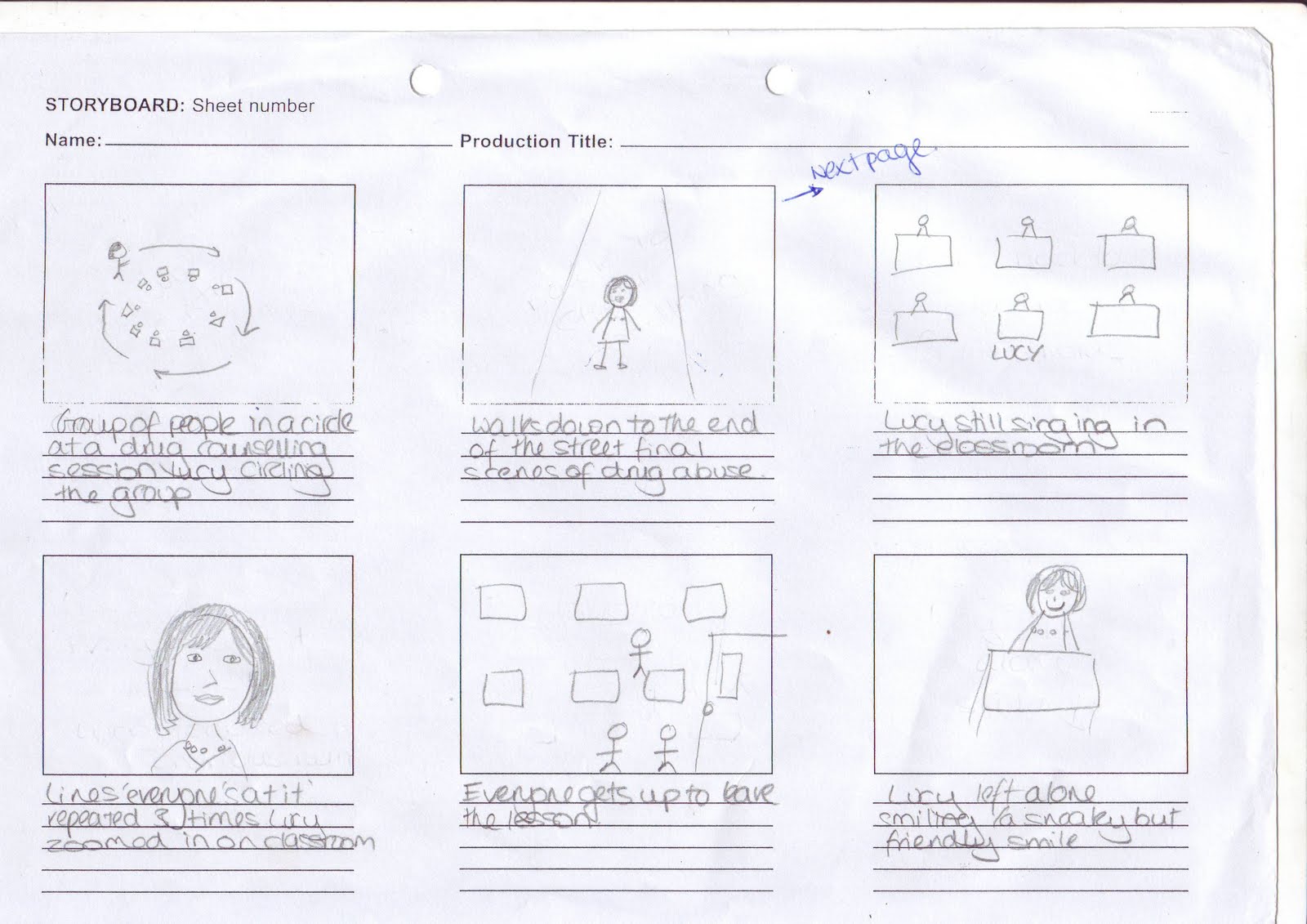 Lucy Singh SDC A2 Media: Storyboard, Anamatic and Shooting Script
