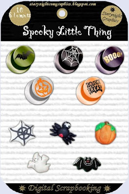 Starynight.Com Digital Scrapbook Kits: Spooky Little Thing Digital ...
