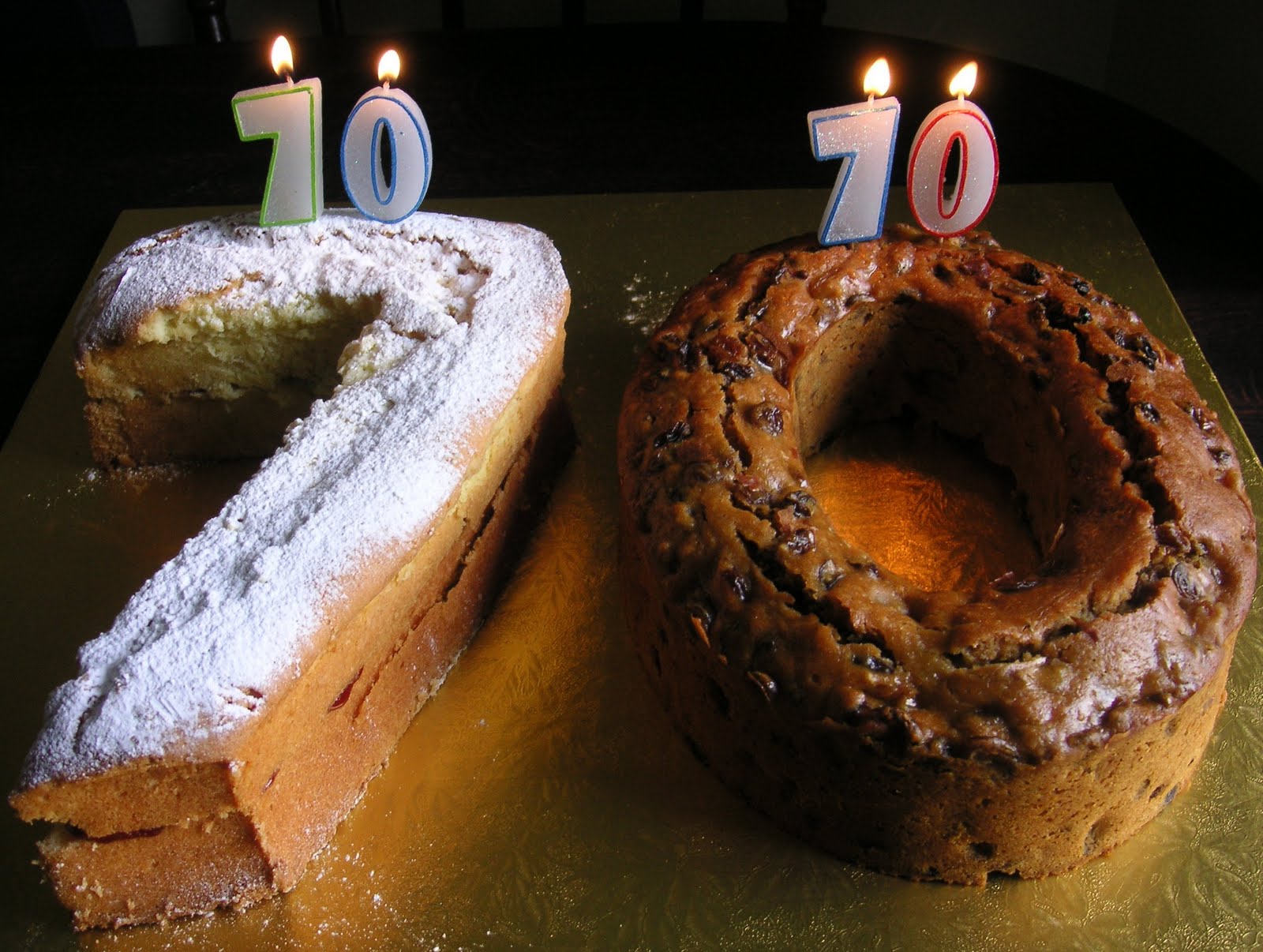 The Caked Crusader: 70th birthday cake – for twins!
