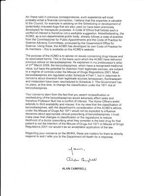 APPGITA: Letter from Home Office re ACMD