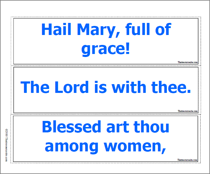Hail mary prayer for children coloring pages