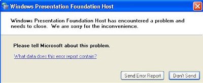 Fix "windows presentation foundation Host" - FOOTPRINT