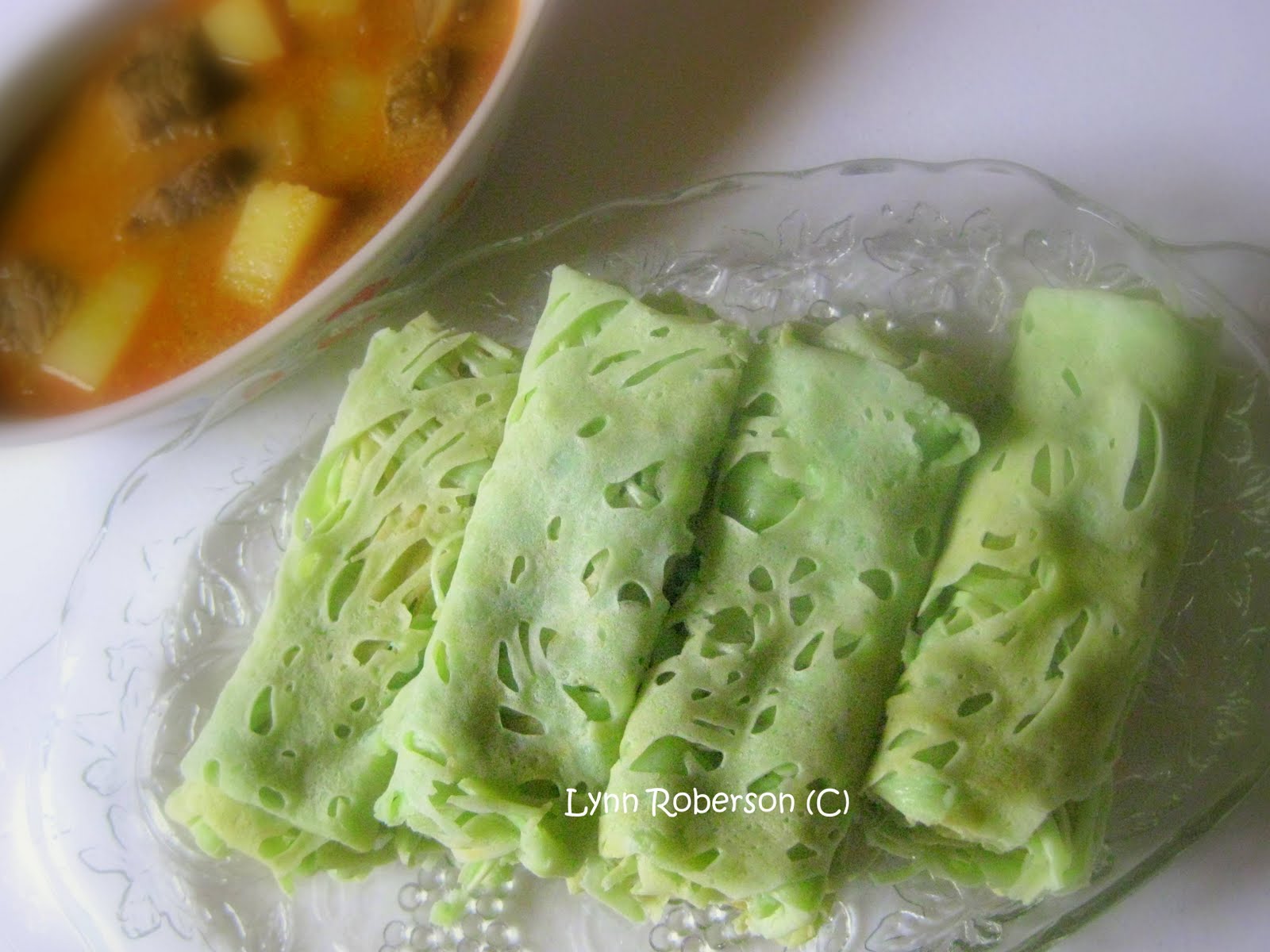 Bites and Pieces: Avocado Roti Jala (Avocado Lacy Pancakes)
