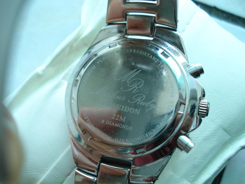 unlimiteditemsinc: MARKUS RUBY POSEIDON CHRONOGRAPH 8 DIAMOND PLATINUM ...