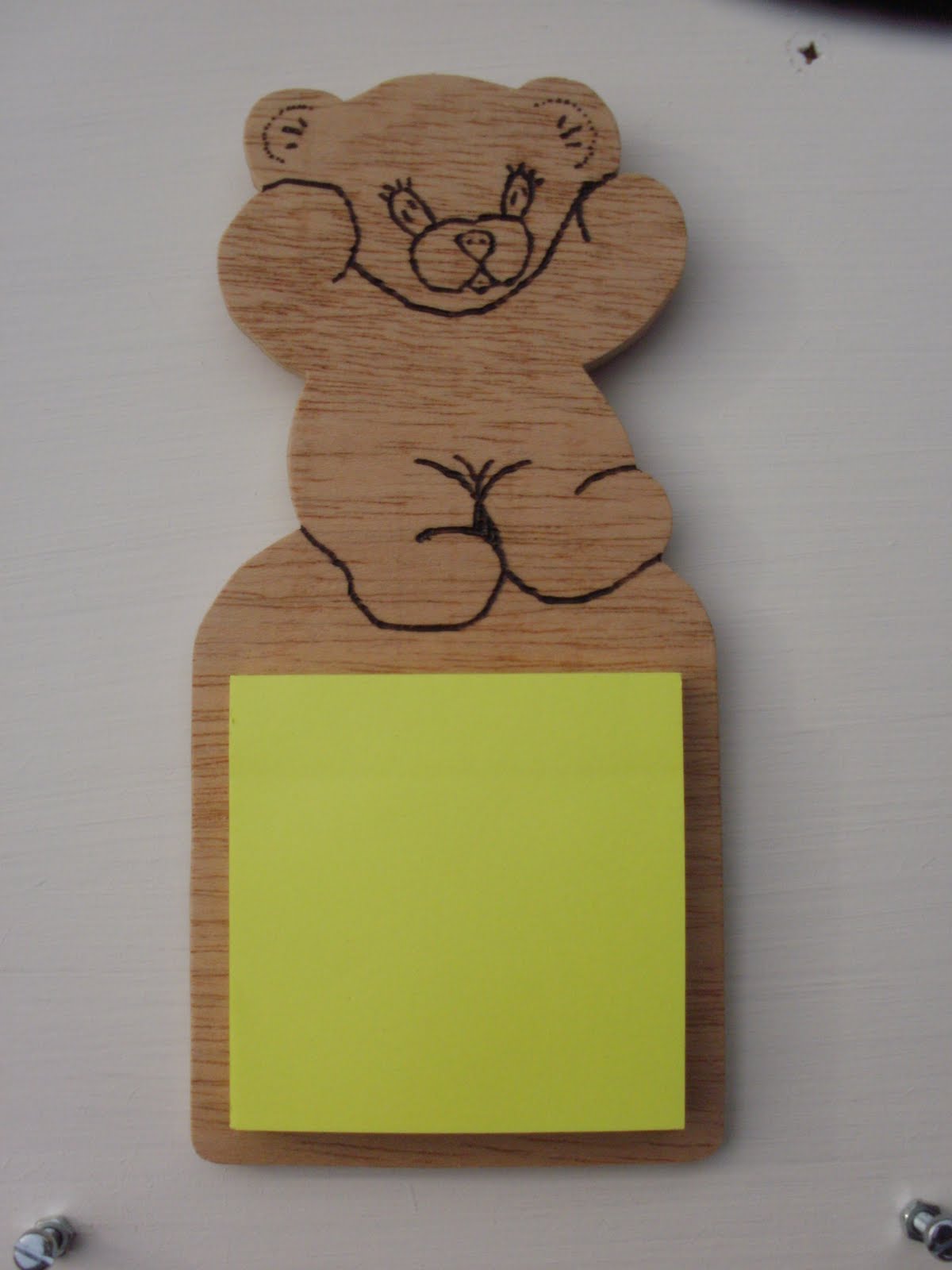 Wood Craft: Teddy Bear Post it Note Holder