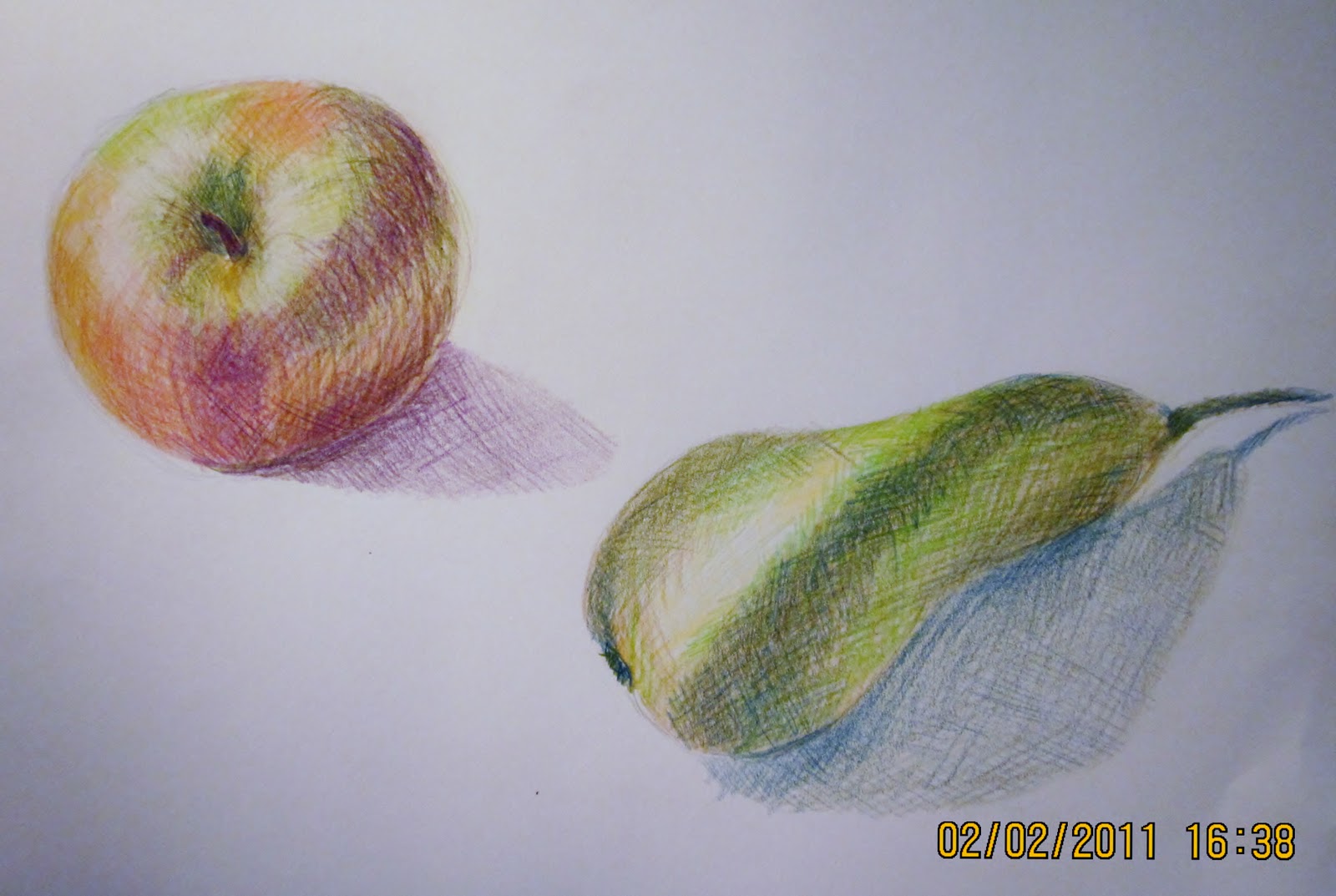 Karen's Art Blog: Project- Drawing fruit and vegetables in colour