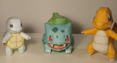 151 Paper Pokemon: 1, 2, 3 - Charmander, Squirtle, Bulbasaur