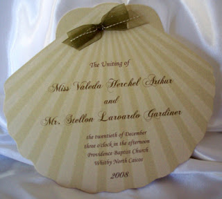 Designs by Ginny: Custom Cut Shell Shaped Wedding Program