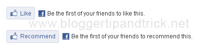 How To Add Facebook Like/Recommend Button For Blogger | Blogger Tips ...