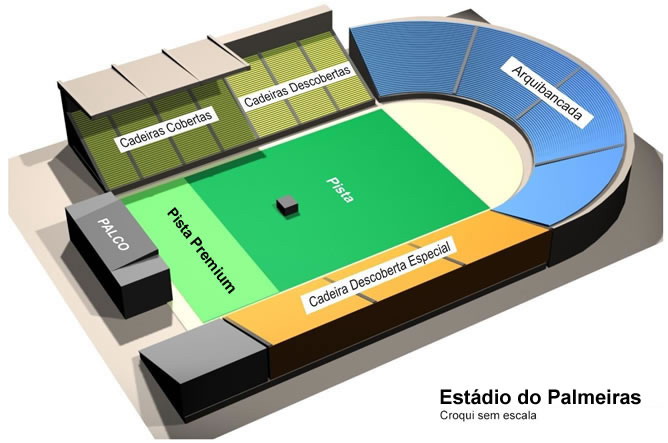 São Paulo Shows: Mapa para show do Aerosmith