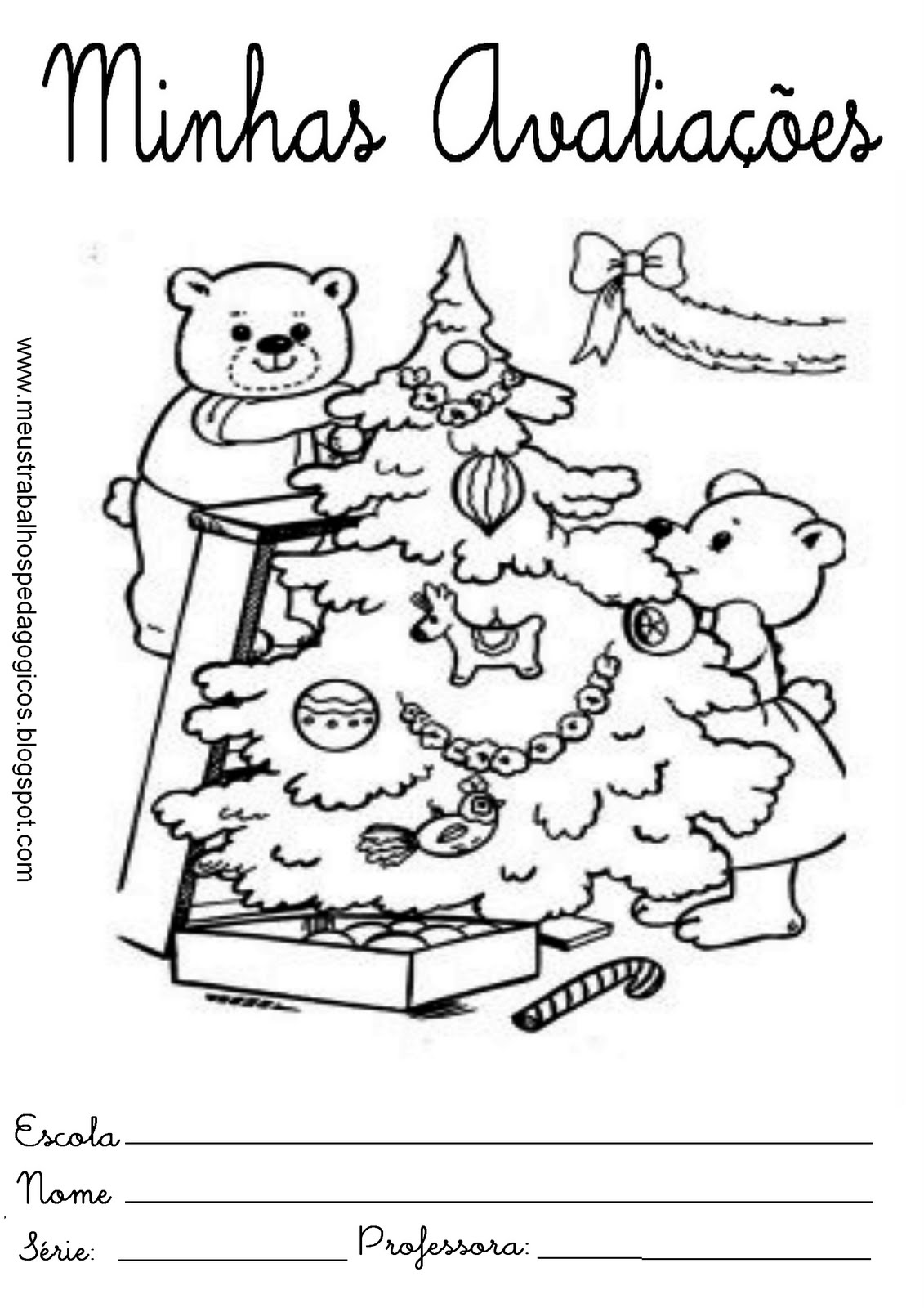 Arte de Criar: Modelos de capas para provas e trabalhinhos