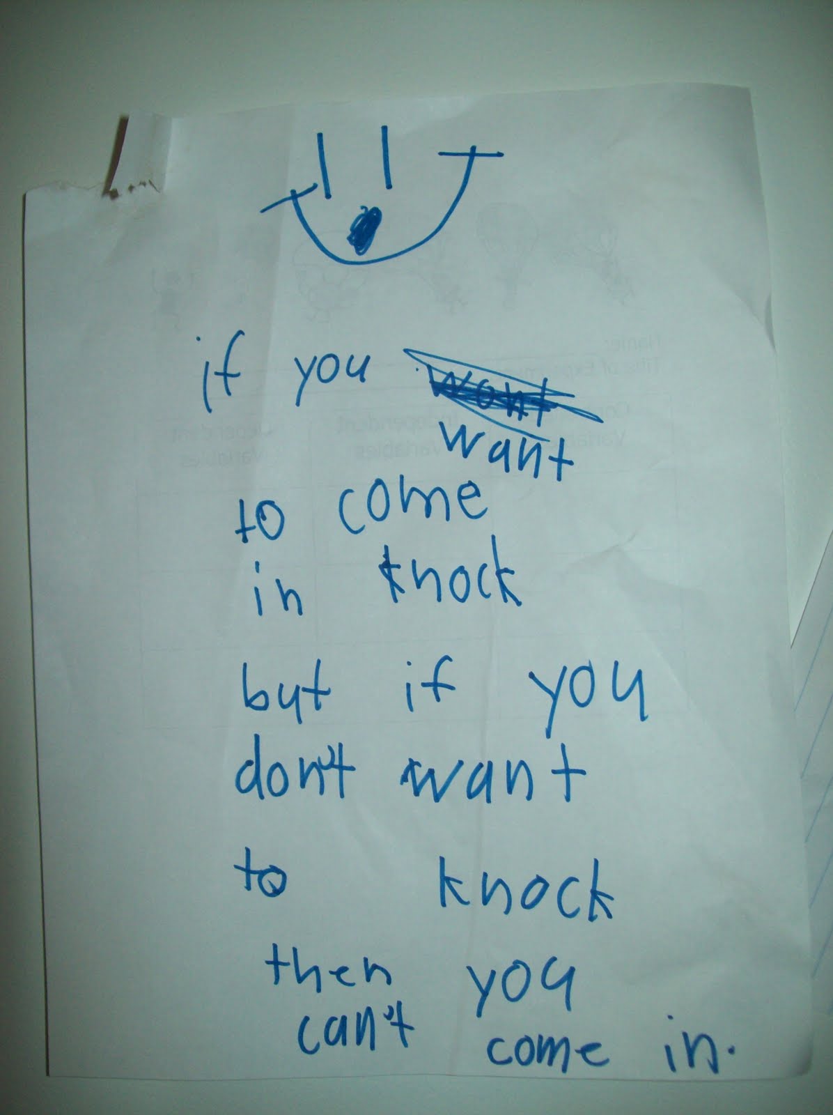 fernandez: keep out! (or knock first)