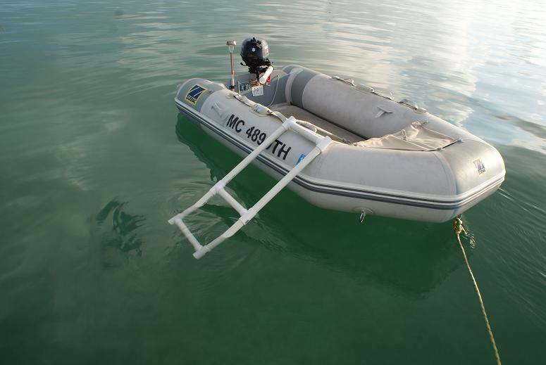 Snow Goose: Dinghy ladder