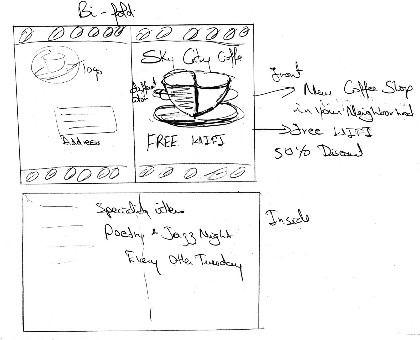 Liya Yitna/ Intermediate Graphic Design: Sketch for flyer