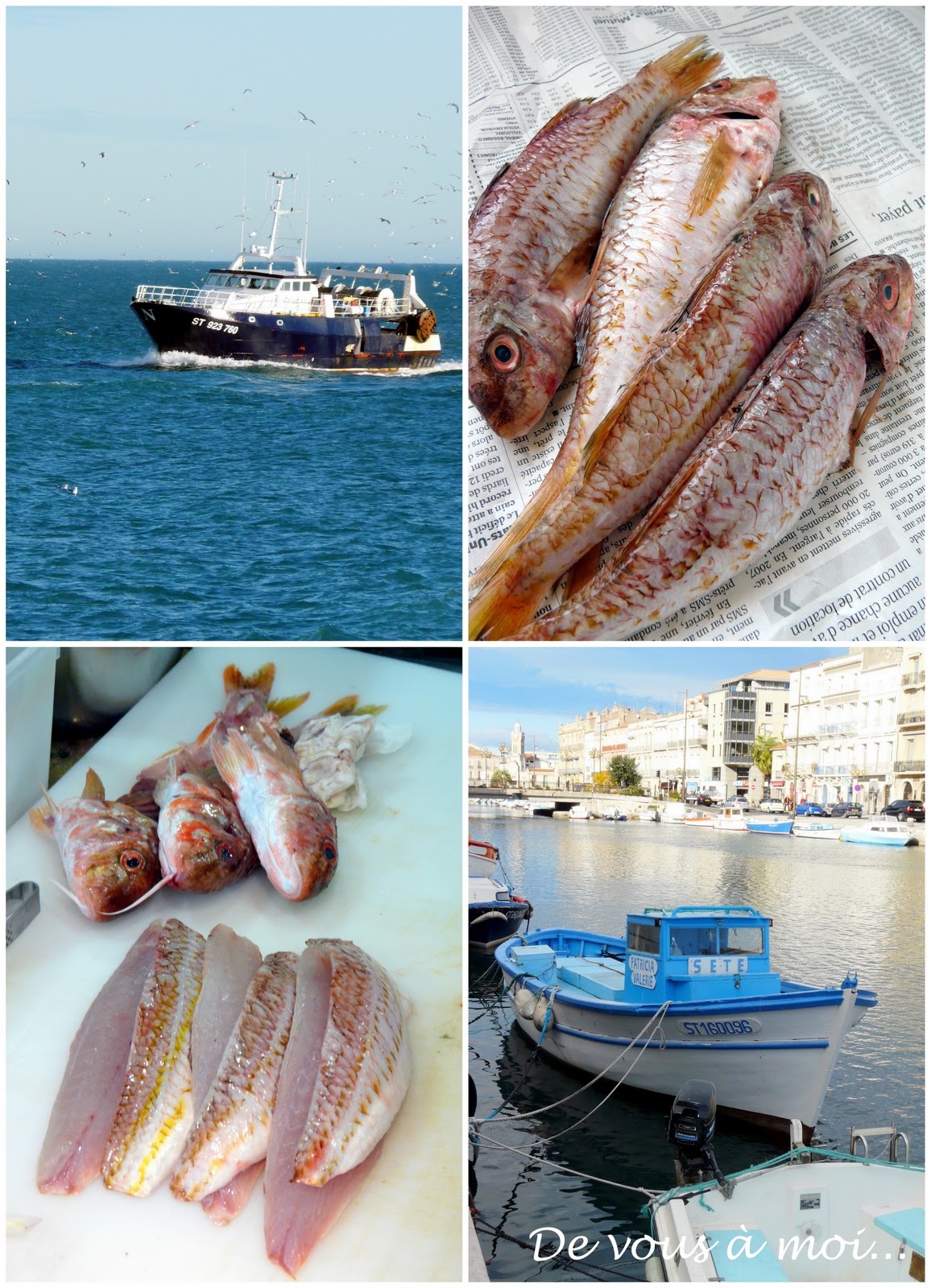 De vous à moi...: Filets de Rouget Grillés, Oignons Rouges et Poivrons ...