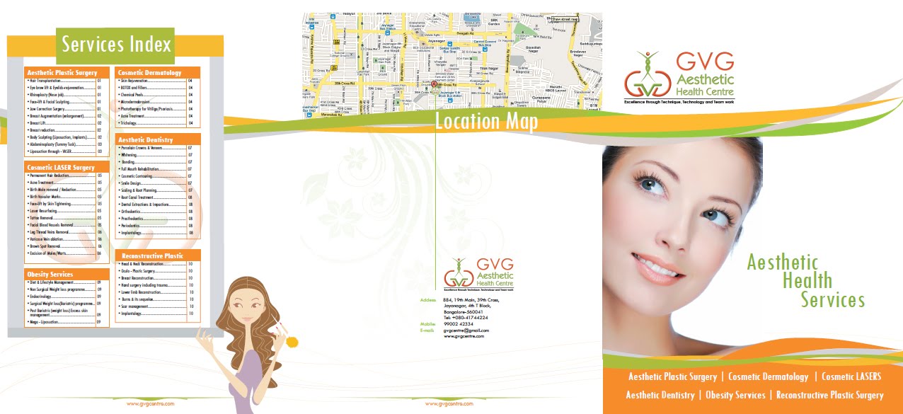 Praveen Chandra TM GVG Aesthetic Health Center Brochure Design Praveen Chandra TM GVG Aesthetic Health Center Brochure Design