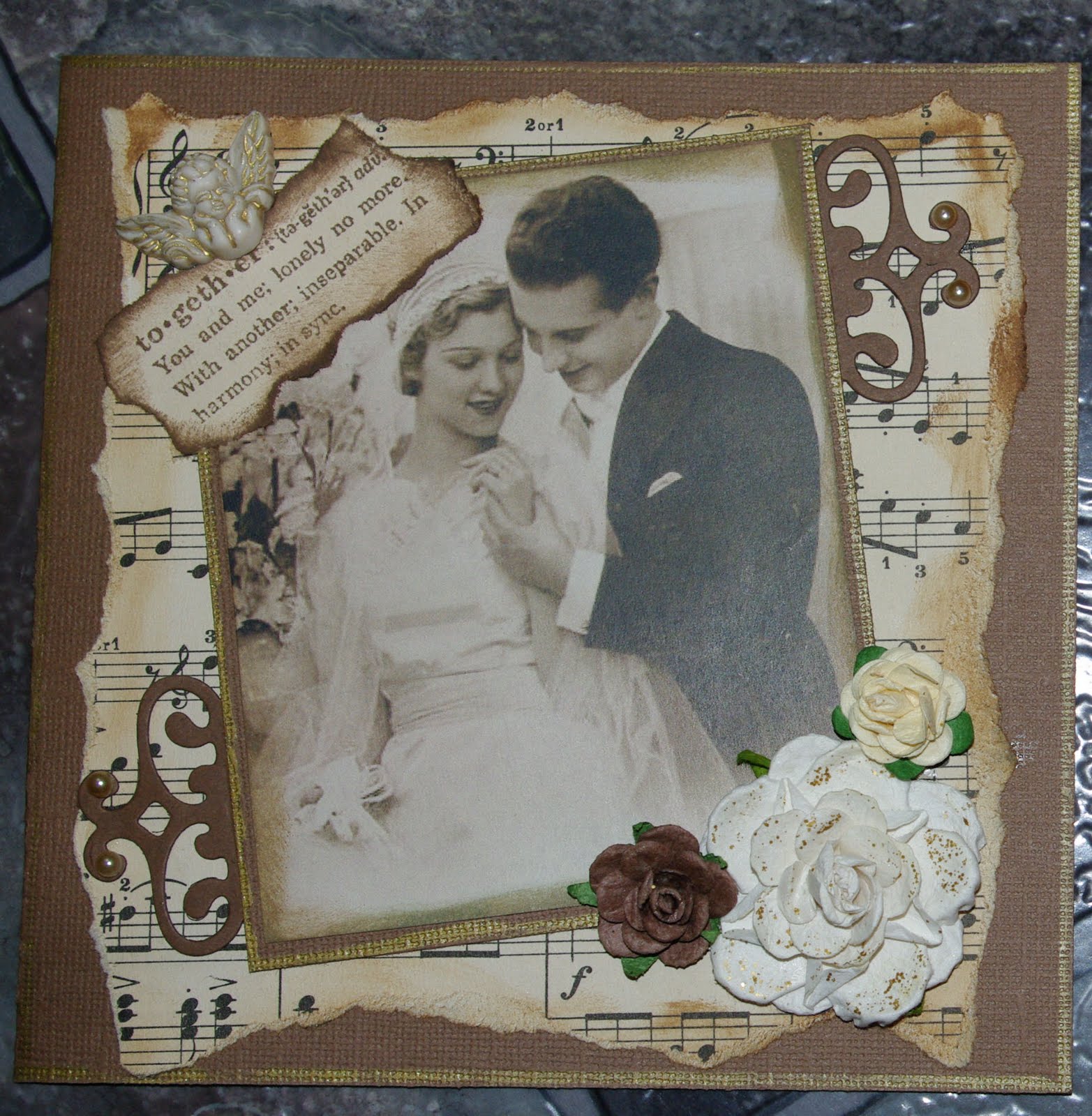Lace and Flourishes: Vintage Wedding Card