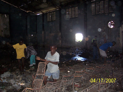 Cite Soleil Children: April Pictures: Cleaning up, Haitian Police Cheif ...