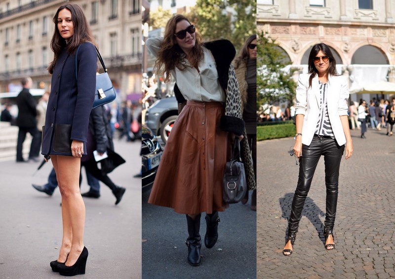 Tendencia CUERO Street Style LookBook Collage INSPIRATION - Así es la Moda