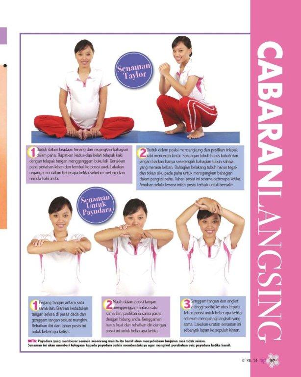 Senaman ibu mengandung untuk mudahkan bersalin (bergambar)