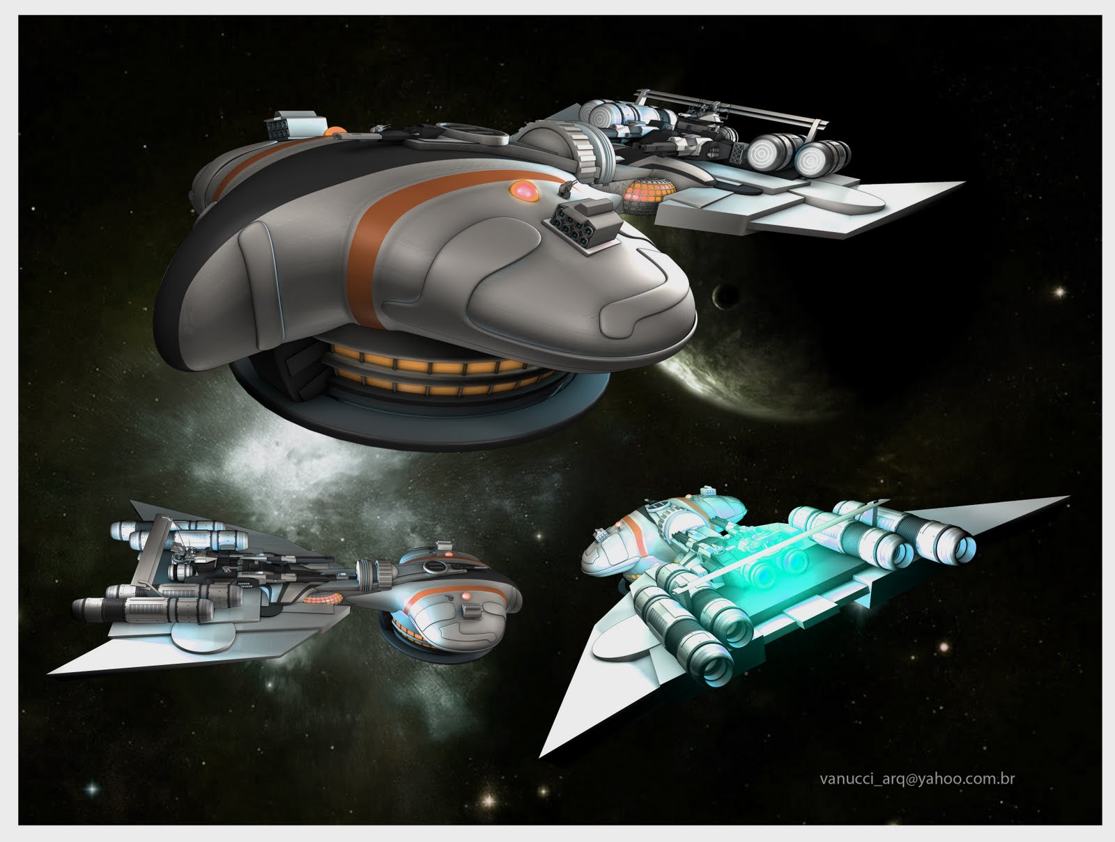 Darci Vanucci: Nave espacial 3D.