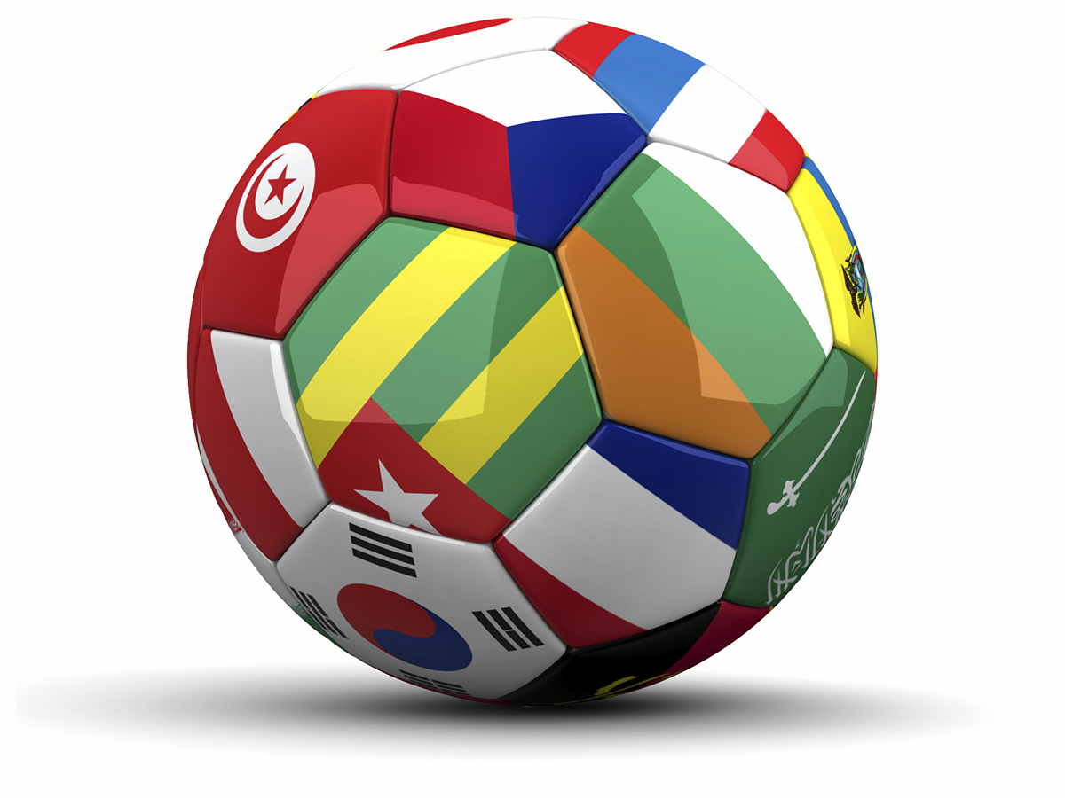 WORLD CUP PHOTO: World cup ball with flag