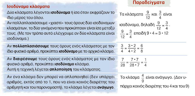 βηΜΑΘΗΤΙΚΟ: ΙΣΟΔΥΝΑΜΑ ΚΛΑΣΜΑΤΑ - ΑΠΛΟΠΟΙΗΣΗ