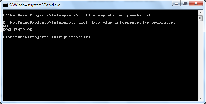 Interprete simple con Java CUP y JFLEX