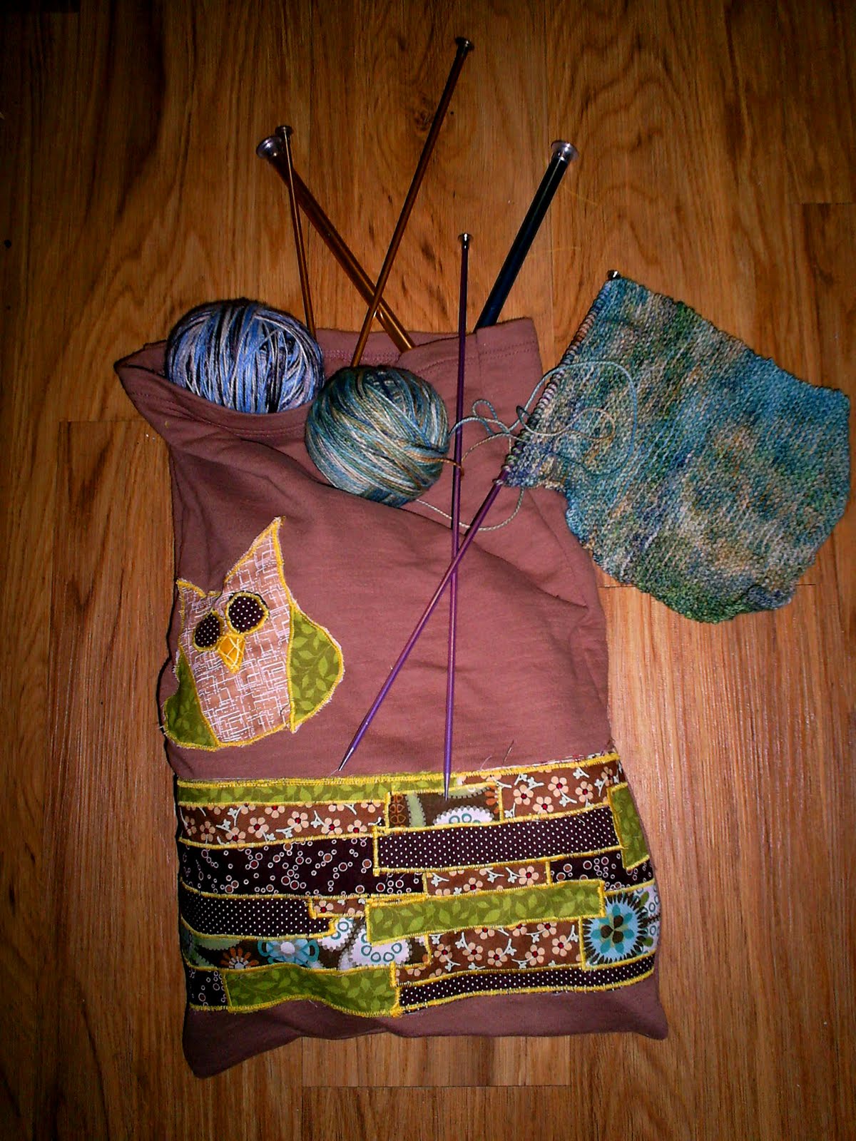 The Crafty Owl: Patchwork Craft Sack