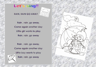 My English Classes: Song Activity for Kids - Rain, rain, go away.
