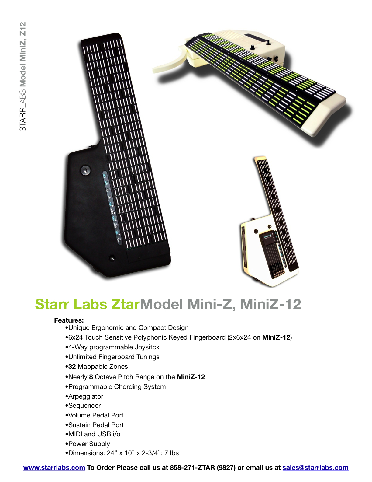 Starr Labs Ztar MIDI Guitar MIDI Controllers Professional MIDI: INSTRUMENTS
