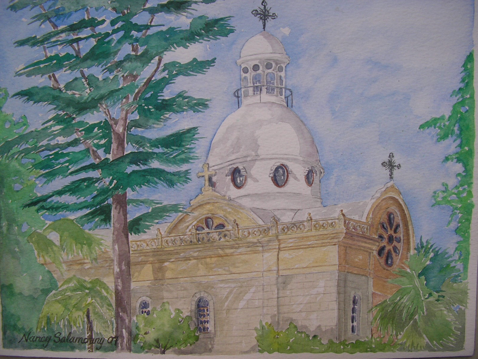 NANCY SALAMOUNY: New Series of Painted Views of Lebanon: AUB, Lebanese ...