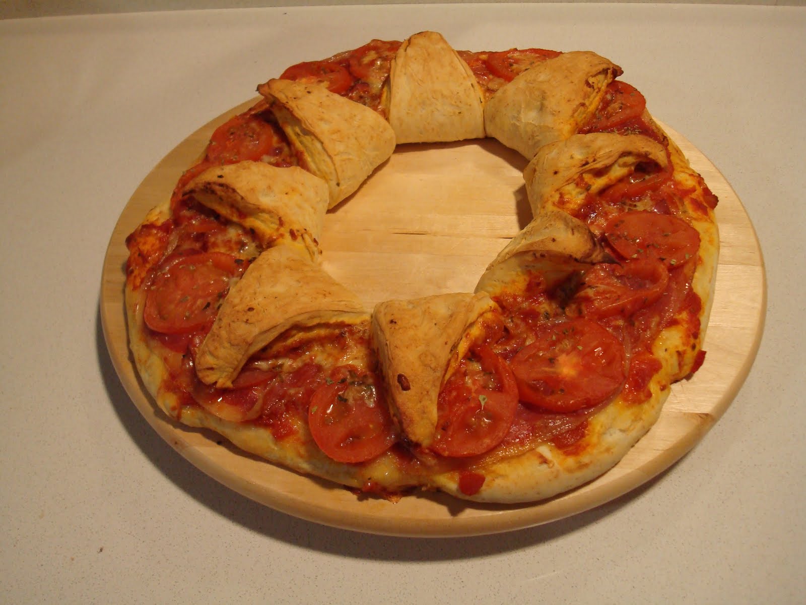 las cazuelas de la huerta: Rosca - pizza.