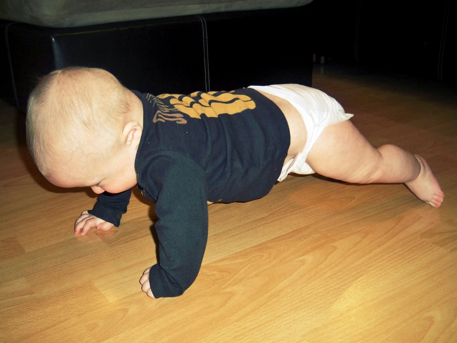 The Clarks: My baby does push ups!