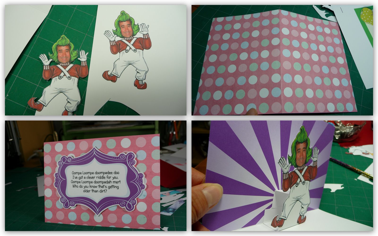 Molly Lee Cards: Oompa Loompa Pop-up Card