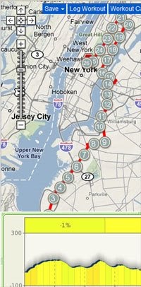 New York City Marathon Elevation Map - Map